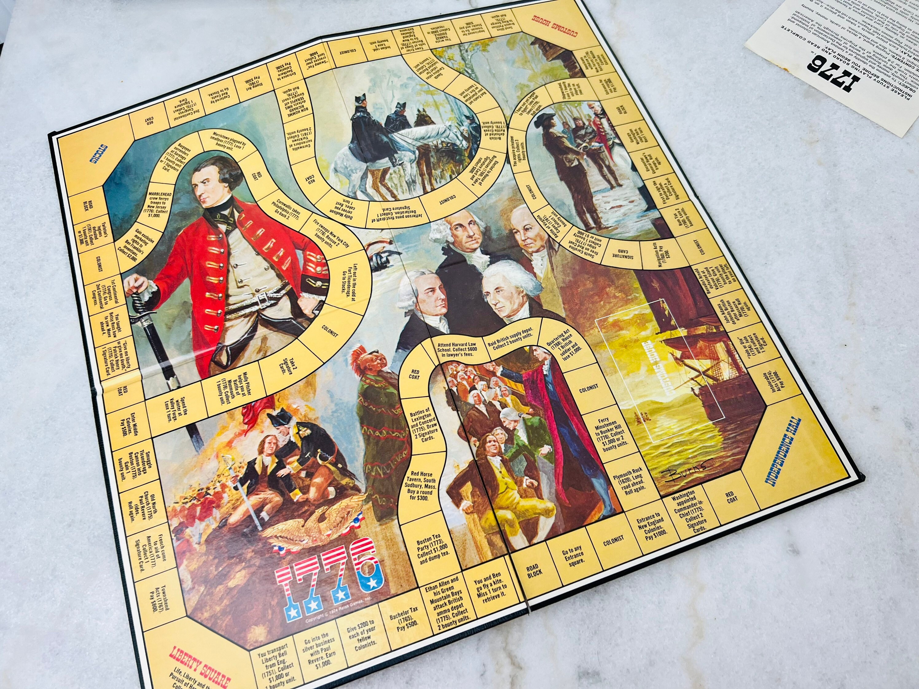 Vintage 1776 the Birth of a Nation Board Game, Military Intrigue in ...