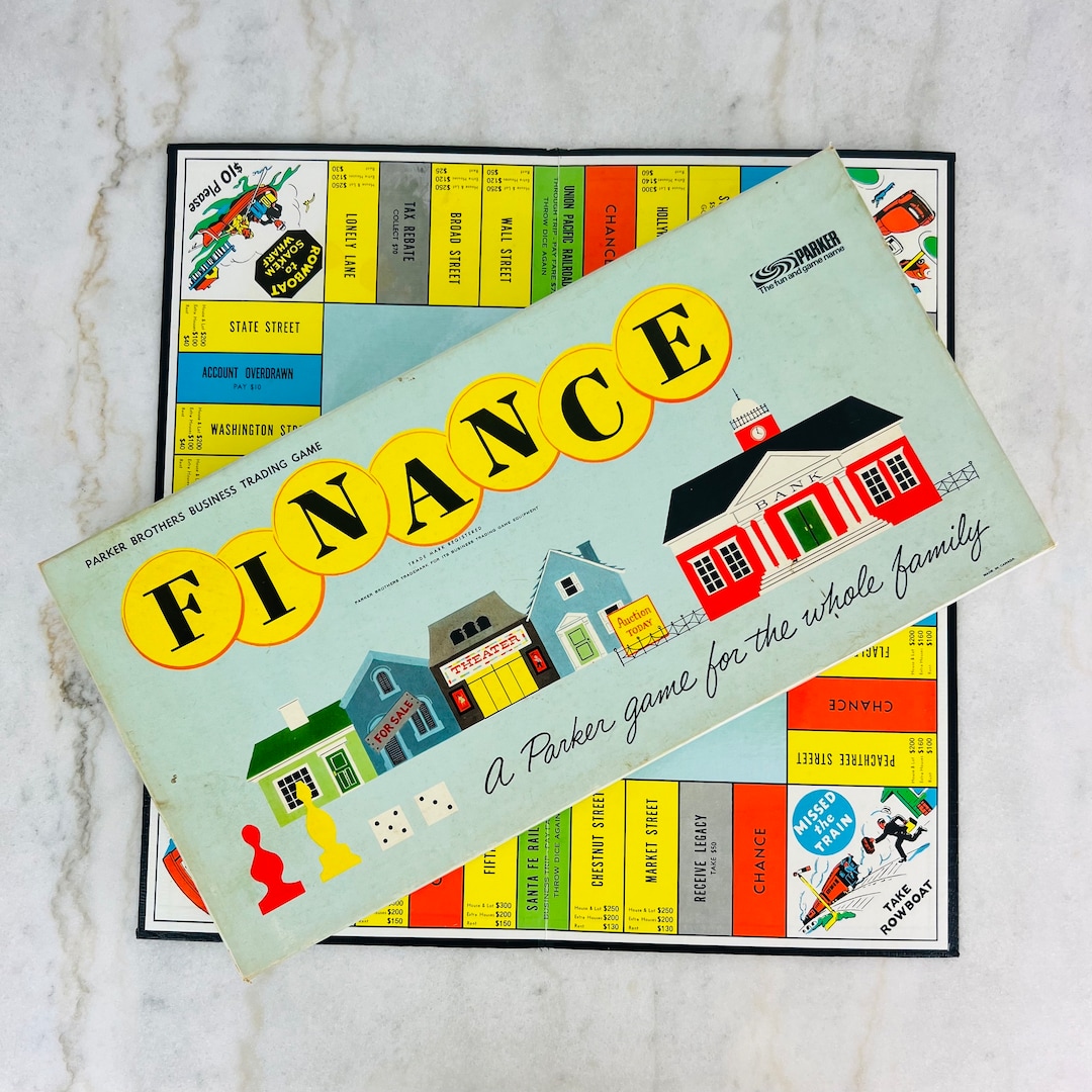 Vintage Finance Board Game, Parker Brothers 1958 Business Trading Game ...