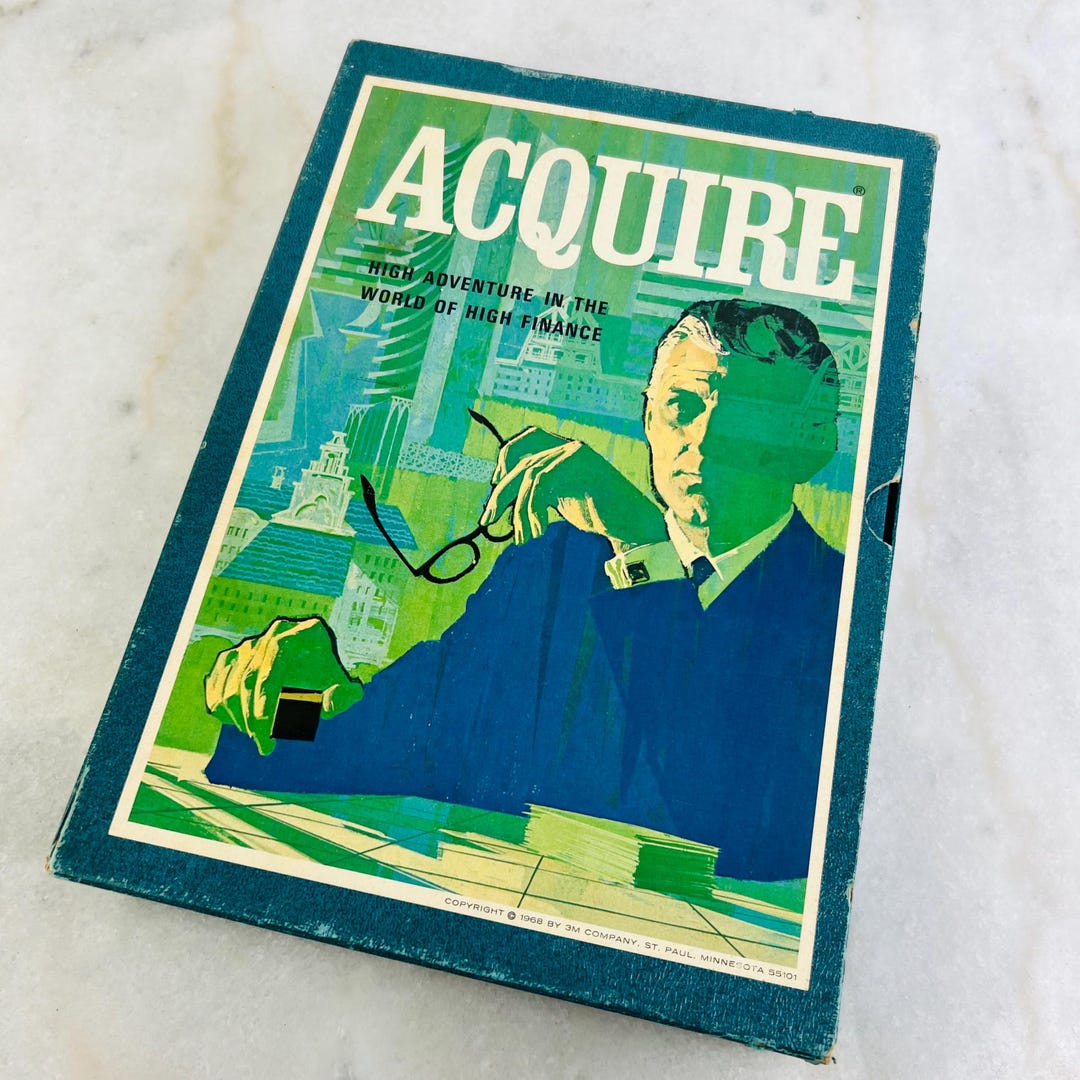 Vintage 1968 Acquire Board Game, 3M Bookshelf Series, Complete - Etsy