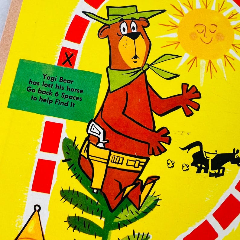 Antique 1959 Huckleberry Hound Western Game From H B Enterprises Inc ...