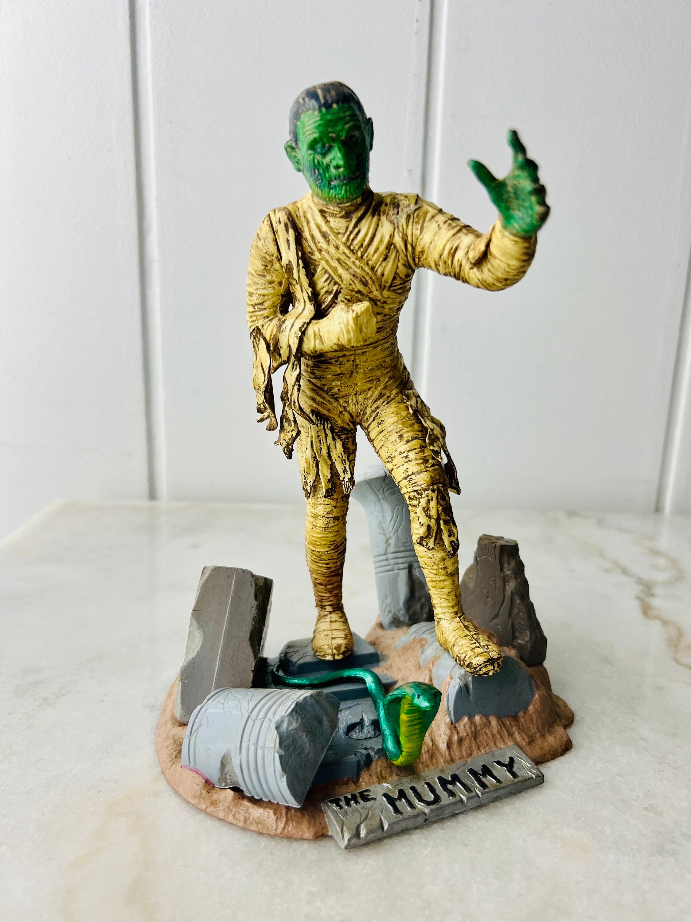 Vintage 1991 the Mummy Figurine, Hand Painted Monster Model, 10" - Etsy