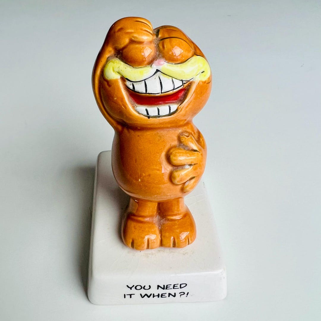 Vintage Garfield Figurine, "you Need It When?!" Statuette, From Classic ...