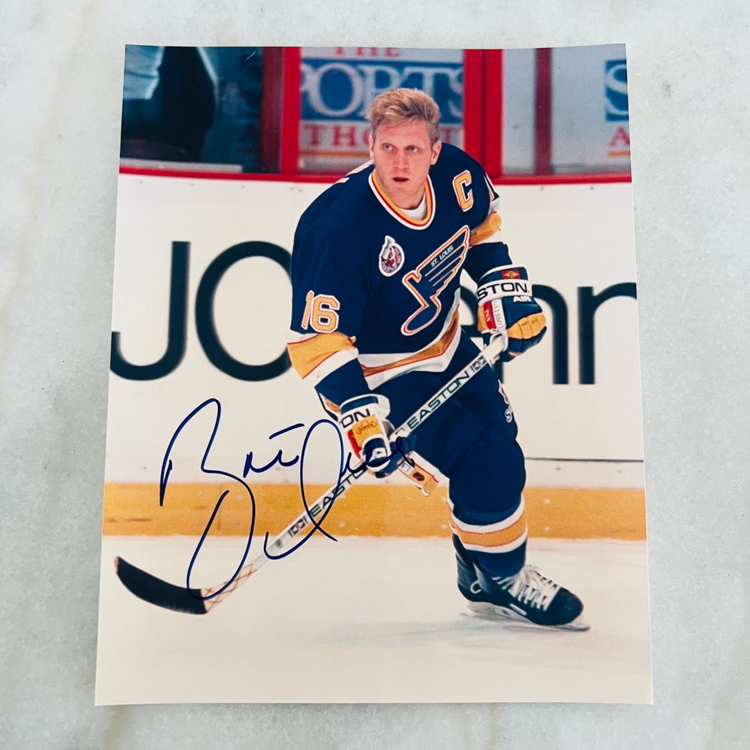 Vintage Brett Hull Hand Signed Autographed Photo of St Louis Blues ...