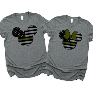 Minnie and Mickey Army Green Adult Shirts - Disney Couples - Military ...