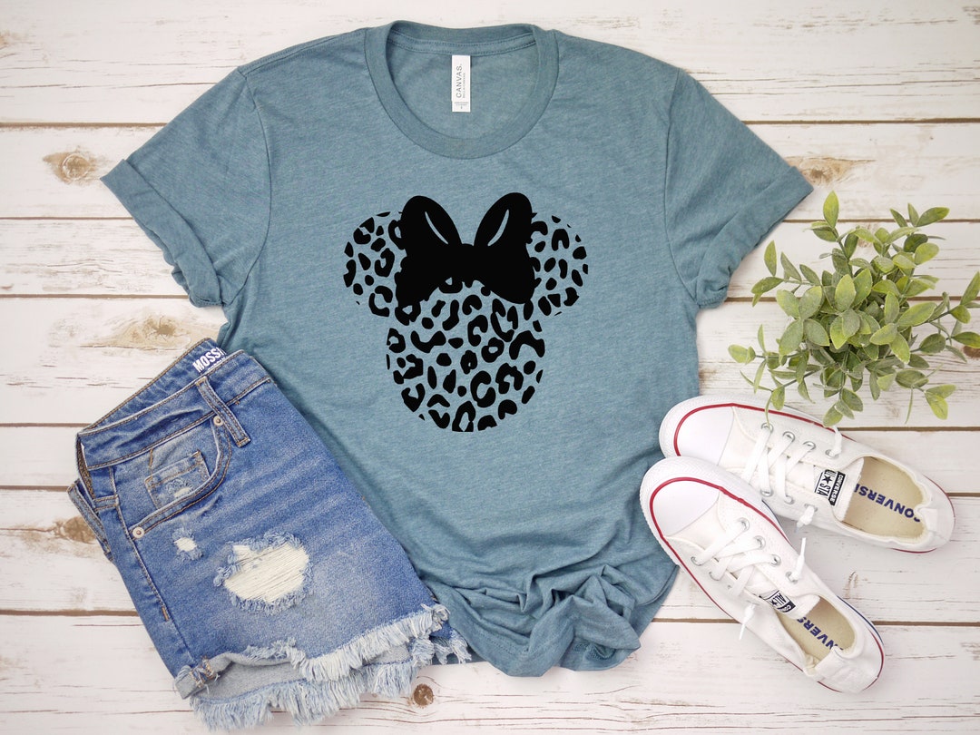 Leopard Minnie Mouse T Shirt - Animal Print Minnie Shirt- Disney Trip ...