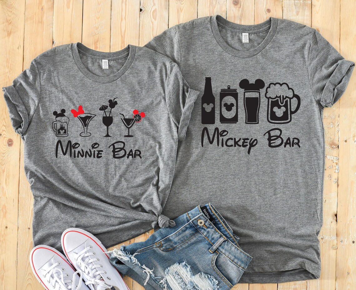 Minnie Bar and Mickey Bar Matching Disney Shirts - Disney Couples Shirt ...