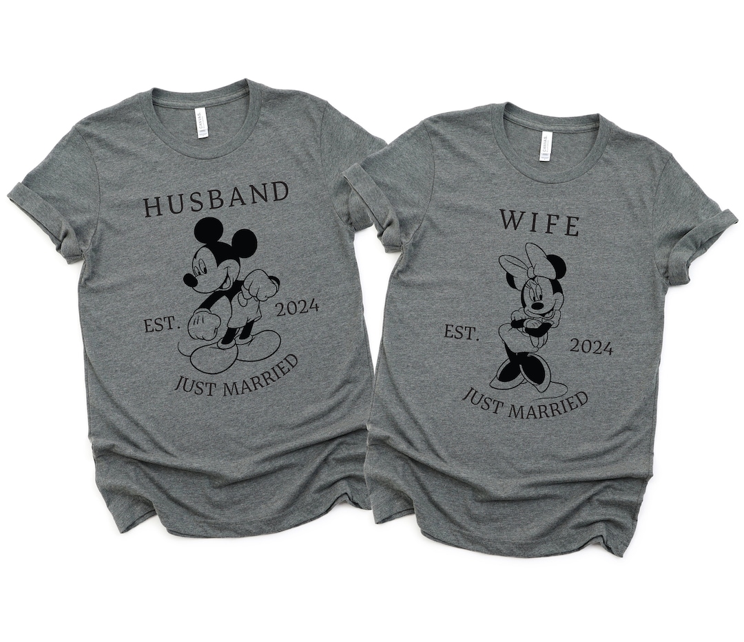 Husband and Wife - Disney Couples Matching Unisex T Shirts - Mickey and ...
