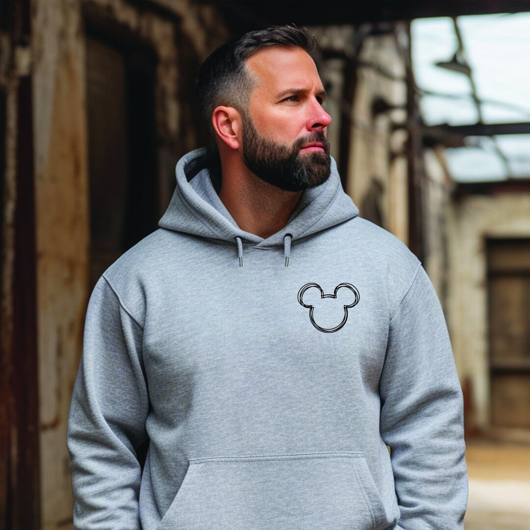 Pocket Scribble Mickey Adult Unisex Hoodie Sweatshirt - Disney Trip Family Matching - Sketch ...