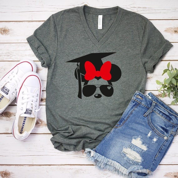 Graduation Aviator Adult Minnie Mouse T Shirt Disney Trip | Etsy