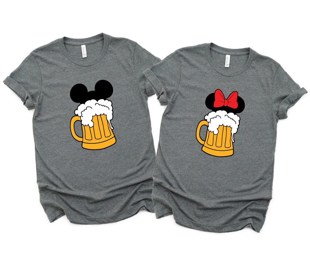 Mickey and Minnie Beer Mugs Matching Disney Shirts - Disney Couples ...