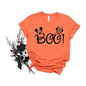 Mickey and Minnie Mouse- Boo Adult Unisex T Shirt - Halloween - Not so ...