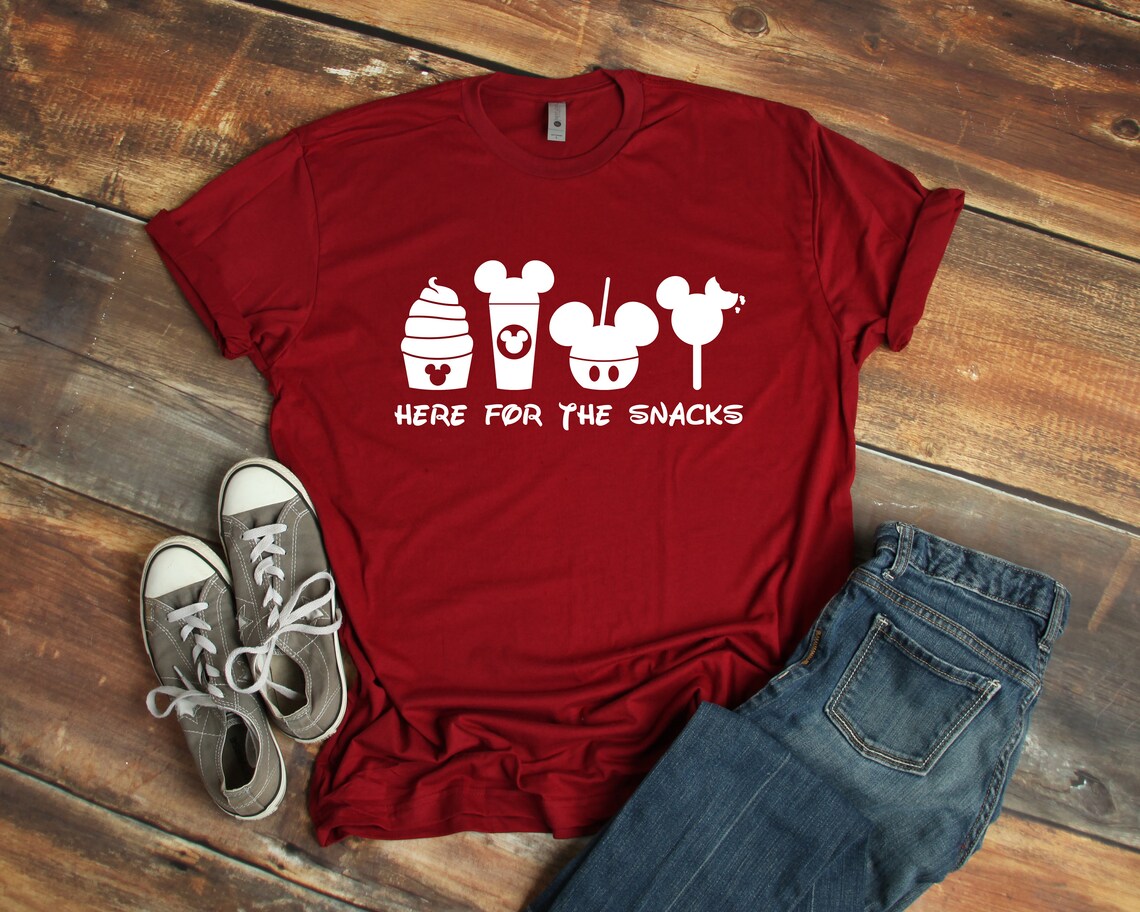 Here for the Snacks Adult Unisex Disney Snack Goals T Shirt - Etsy