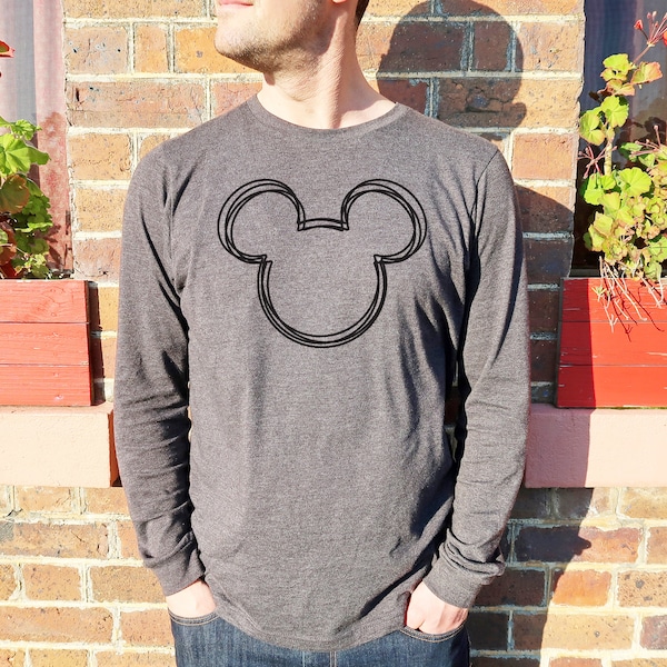 Mickey Mouse Long Sleeve Shirt - Etsy