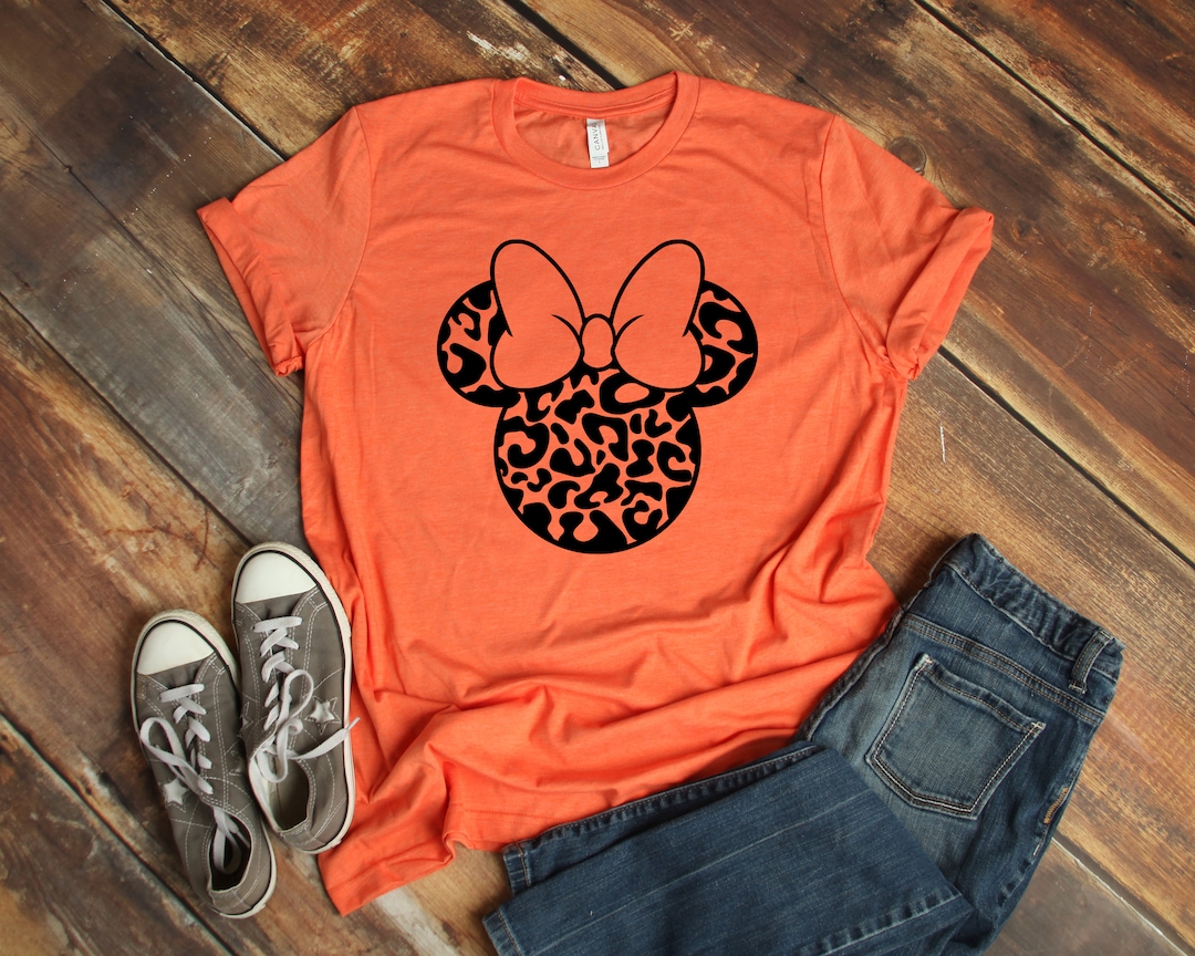 Leopard Minnie Mouse T Shirt - Animal Print Minnie Shirt- Disney Trip ...