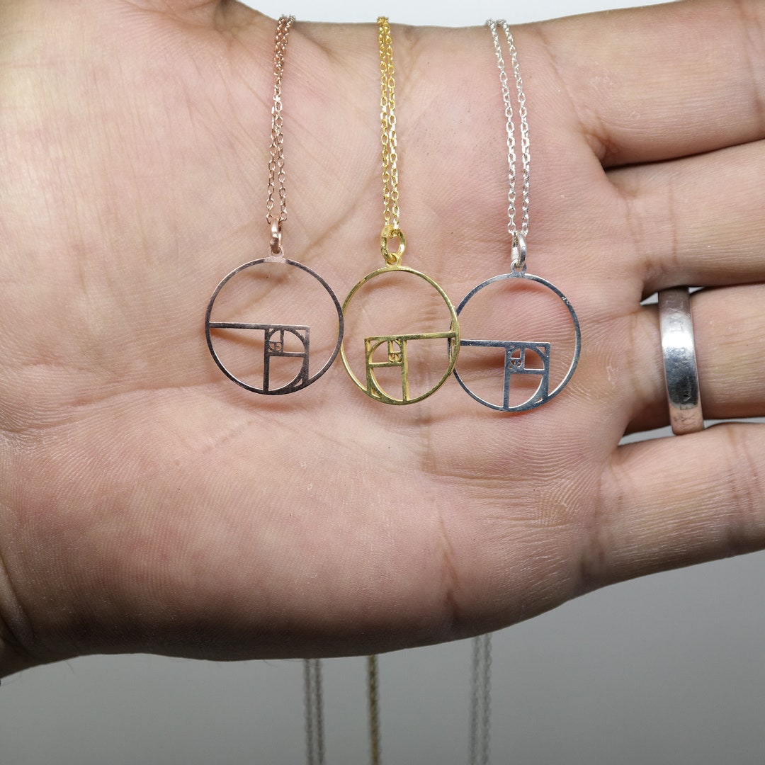 Fibonacci Symbol - Custom Petite Golden Ratio Pendant-teacher Gift ...