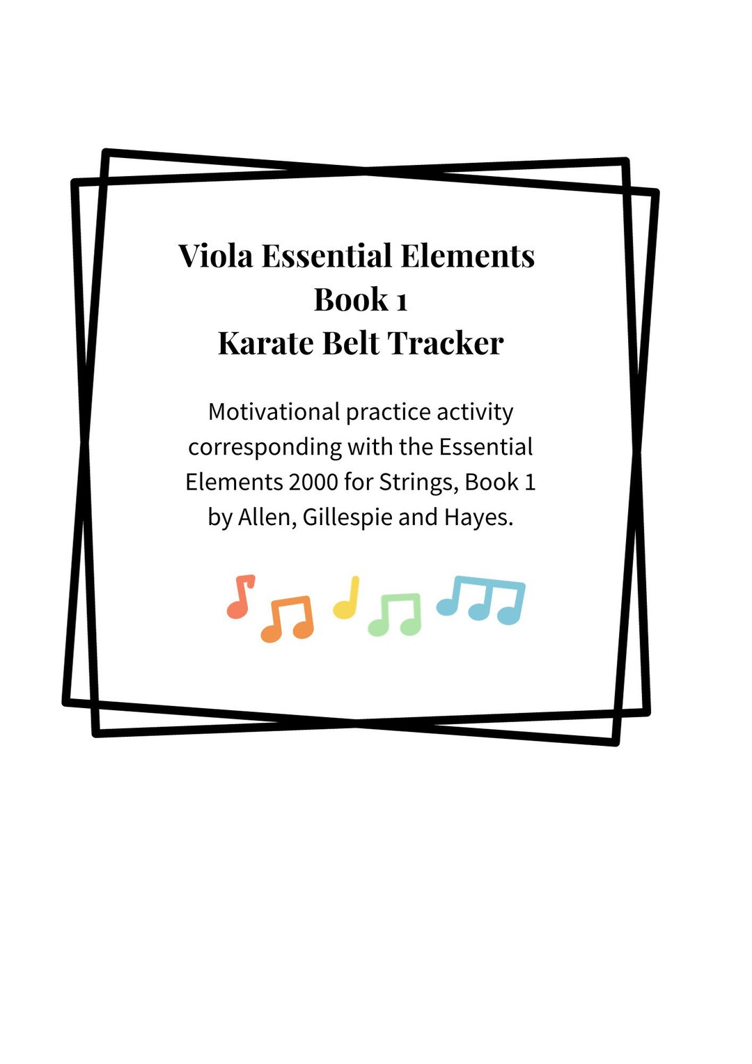 Viola Karate Activity - Essential Elements, Book 1 - Etsy