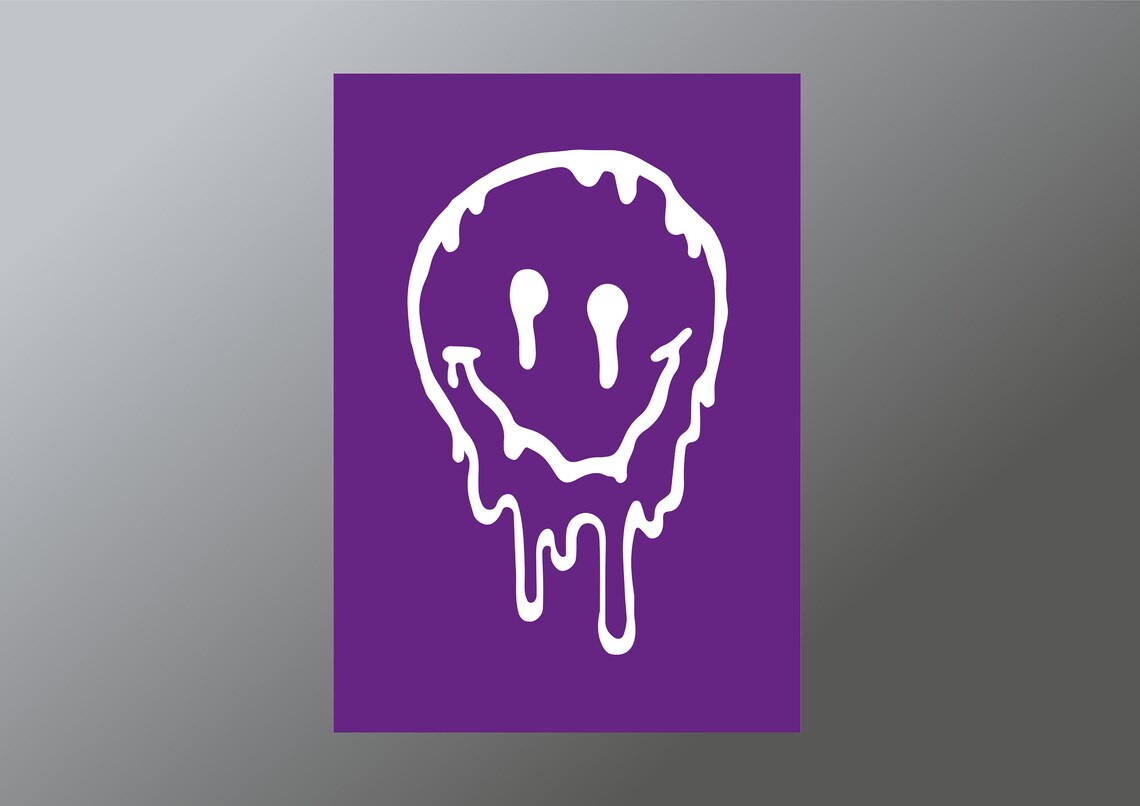 Smiley Face Print Personalised ANY COLOURS - Etsy UK