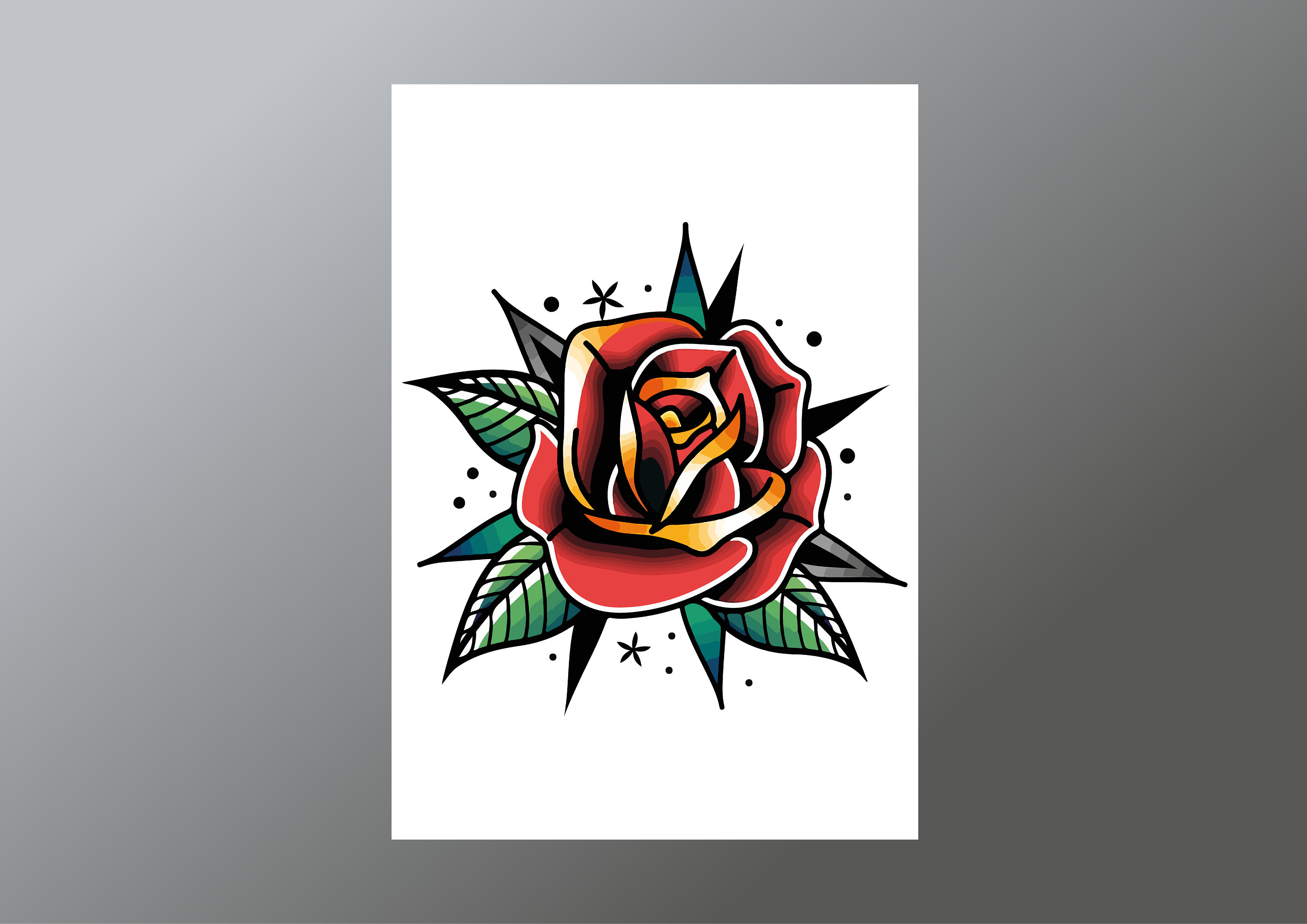 Traditional Rose Art
