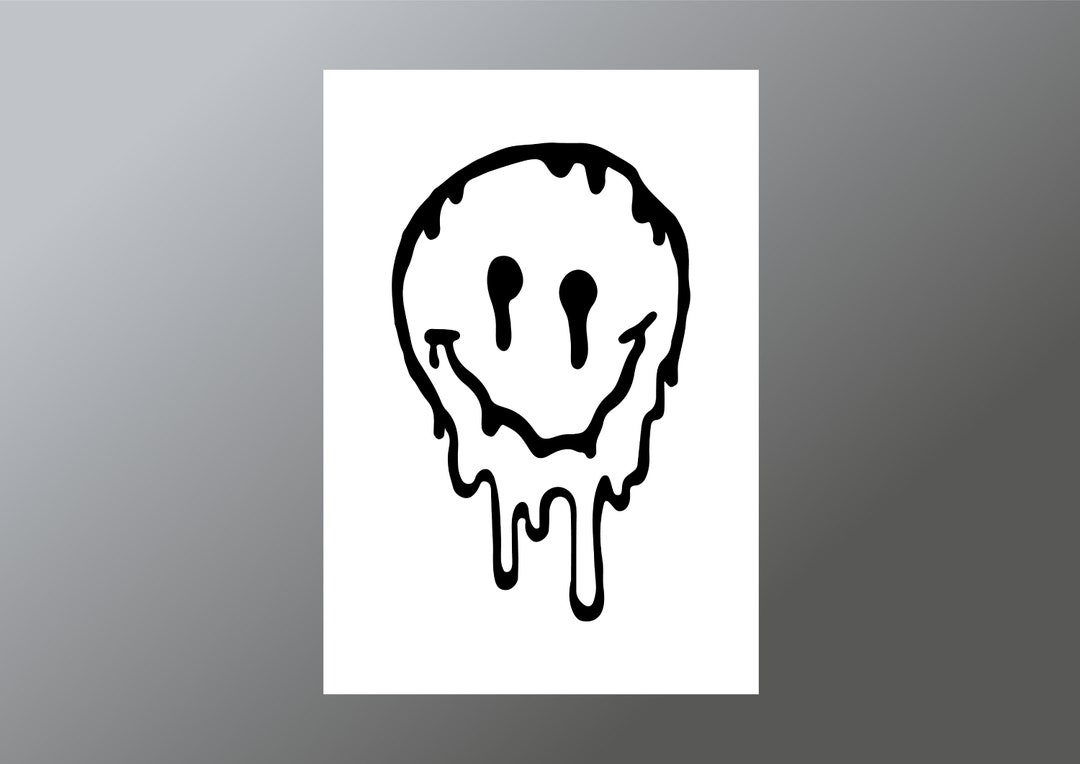 Smiley Face Print - Personalised ANY COLOURS - Etsy UK