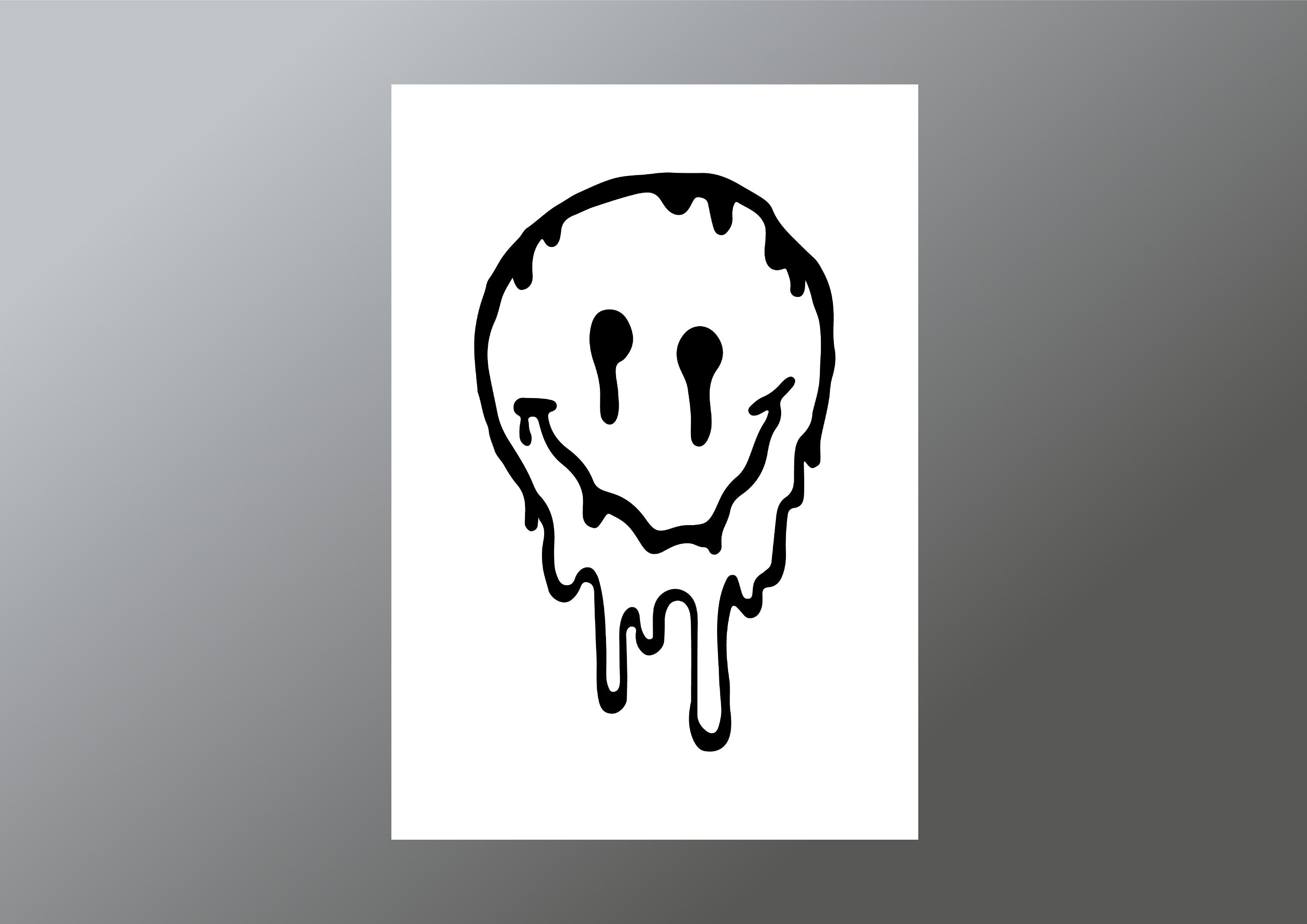 Smiley Face Print Personalised ANY COLOURS - Etsy UK