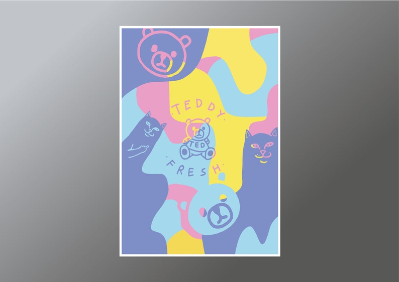 Teddy Fresh X RIPNDIP Art Print - Etsy