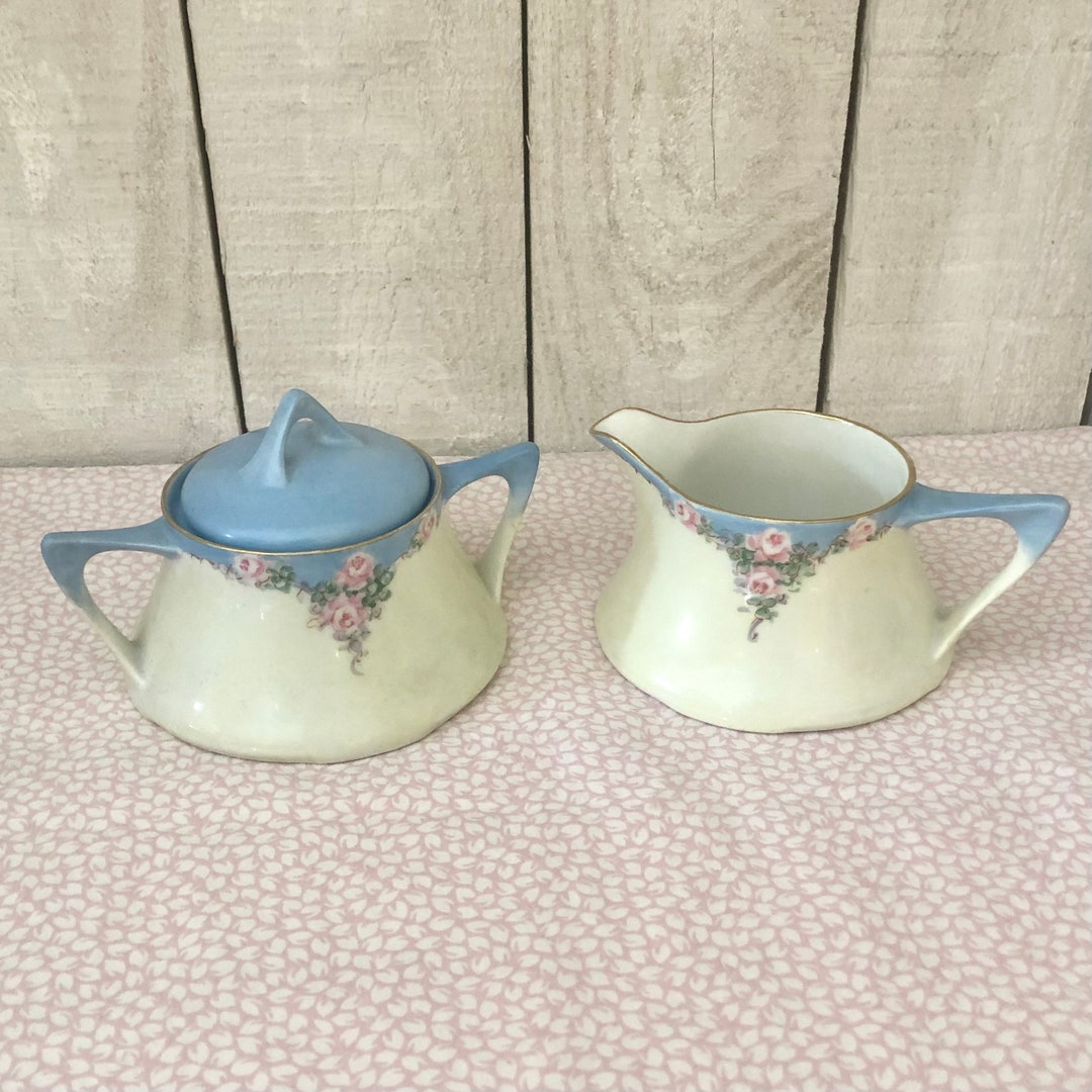 Zeh Scherzer Hand Painted Bavarian Porcelain Sugar Bowl and Creamer - Etsy