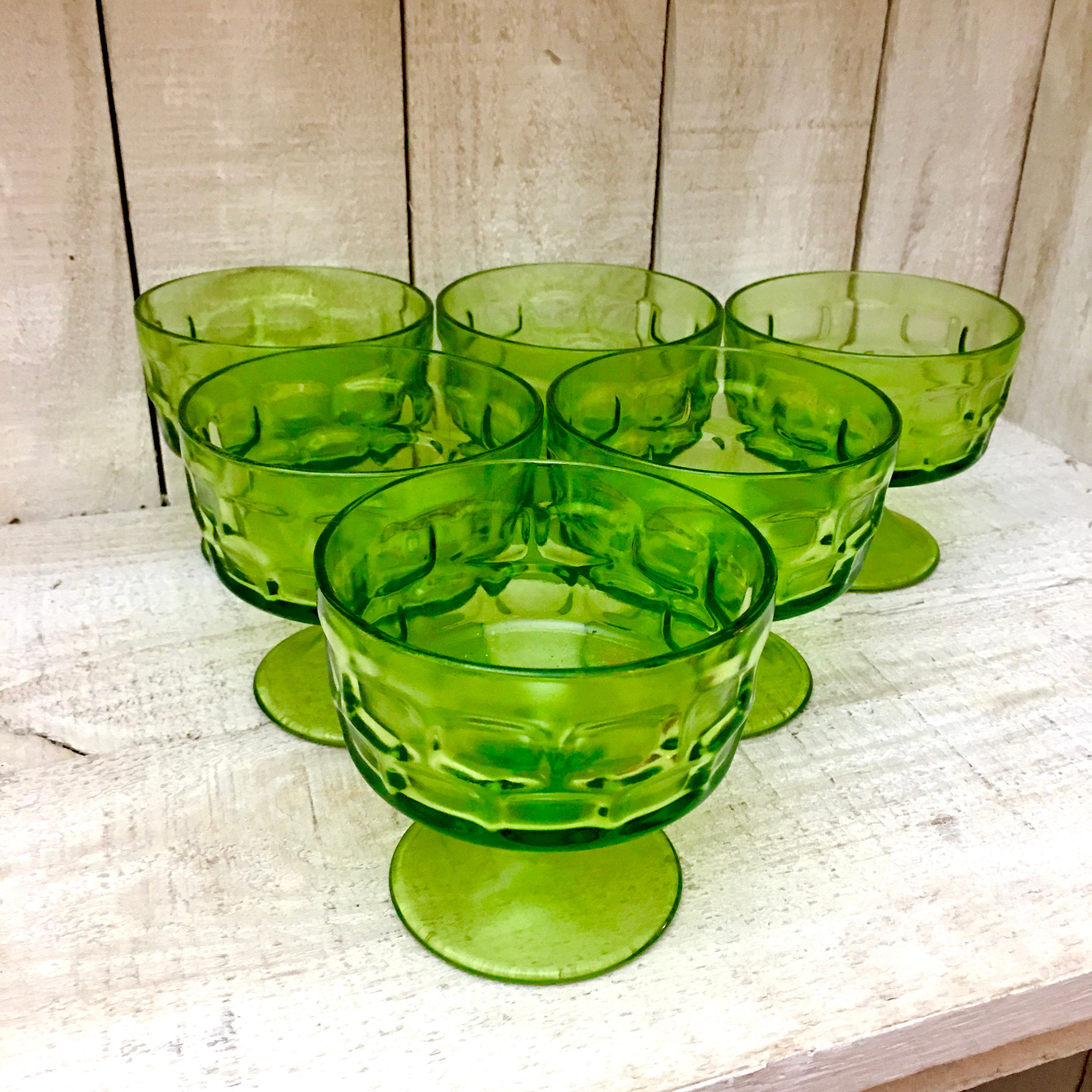 Vintage Federal Glass Colonial Yorktown Sherbet Stemware | Etsy