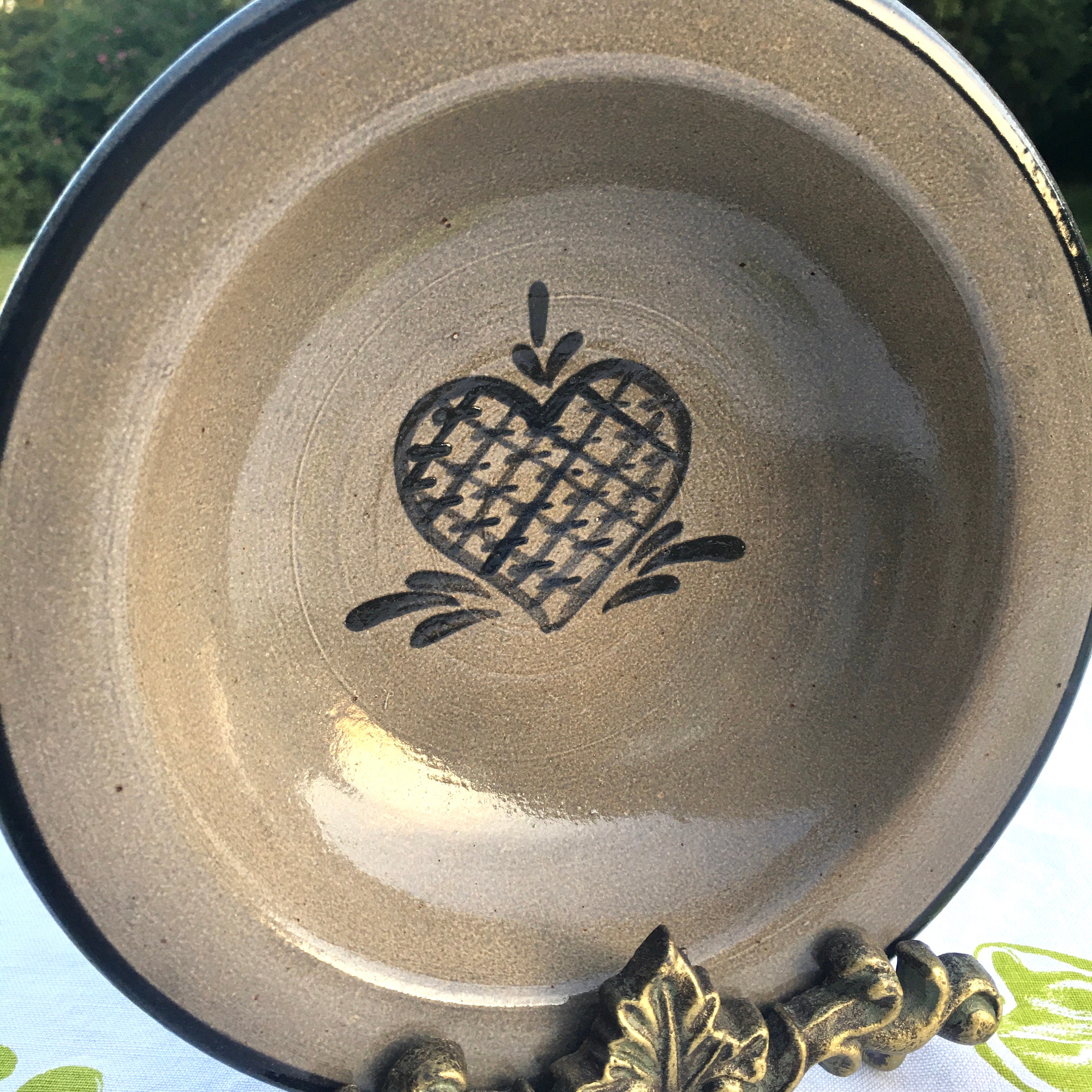 Vintage Rowe Pottery Lattice Heart Salt Glazed Stoneware Salad - Etsy