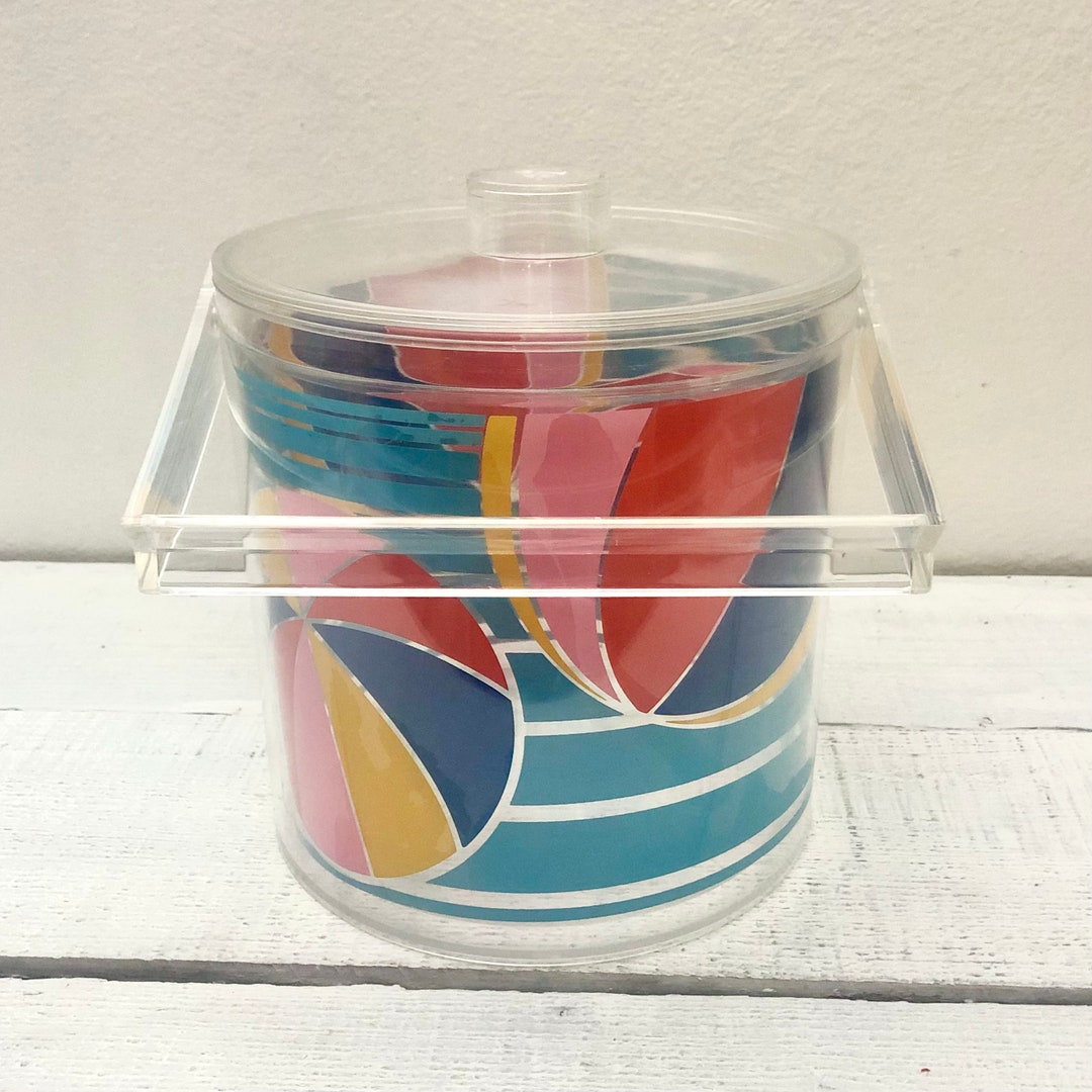 Vintage Acrylic Beach Ball Ice Bucket - Etsy