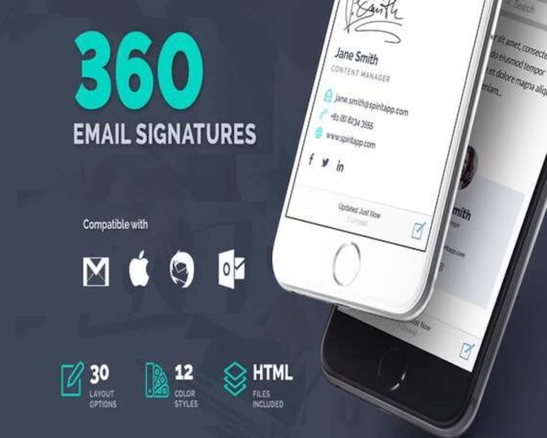 360 Clickable Email Signature Bundle | Clickable Email Signature ...