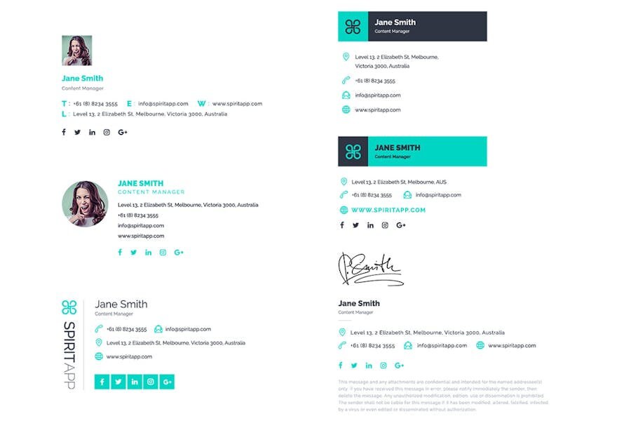 360 Clickable Email Signature Bundle | Clickable Email Signature ...