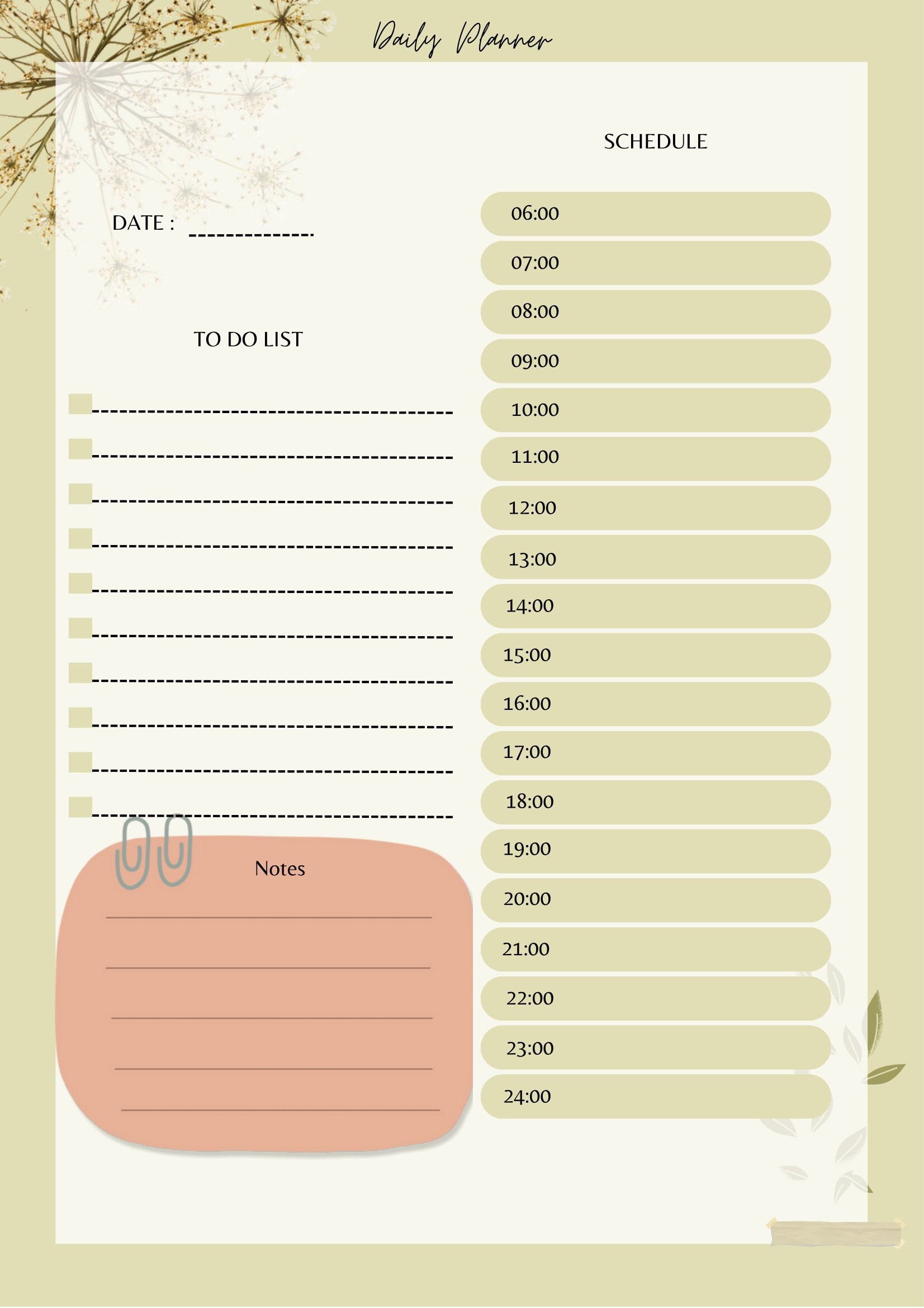 9 Colors Daily Planner Printable, Ultimate Daily Planner, Student ...