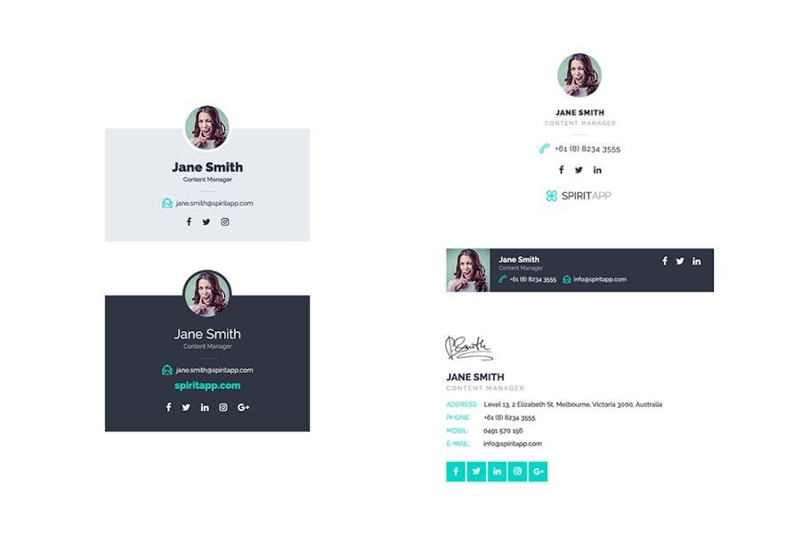 360 Clickable Email Signature Bundle | Clickable Email Signature ...
