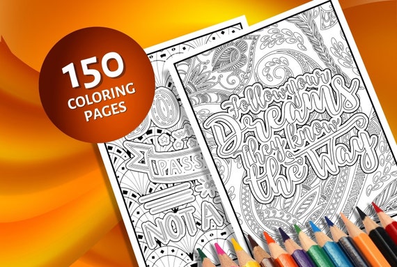 150 Motivational Quotes Coloring Pages Inspirational Quotes - Etsy