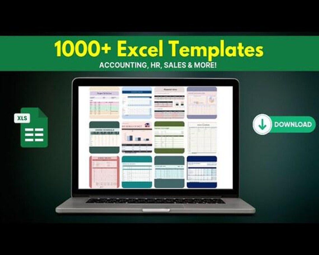 1000 Plus Excel Templates Bundle | Accounting Excel Templates | HR ...