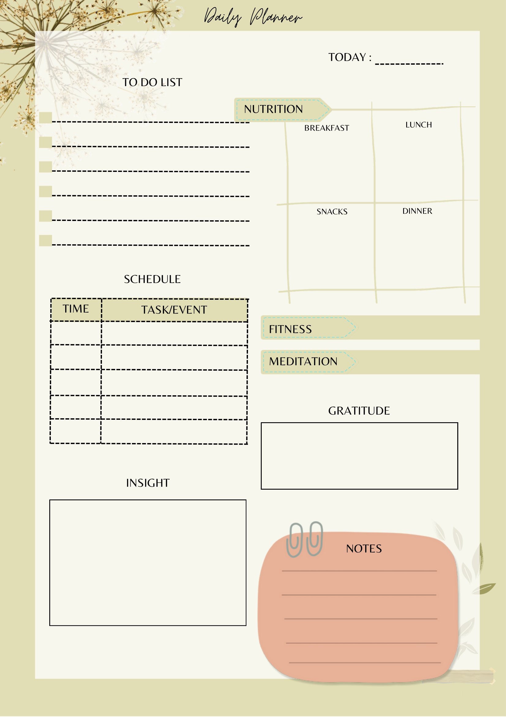 9 Colors Daily Planner Printable, Ultimate Daily Planner, Student ...