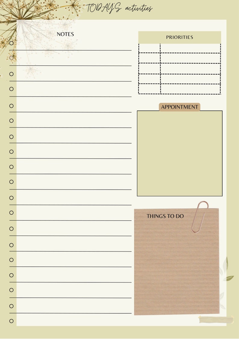 9 Colors Daily Planner Printable, Ultimate Daily Planner, Student ...