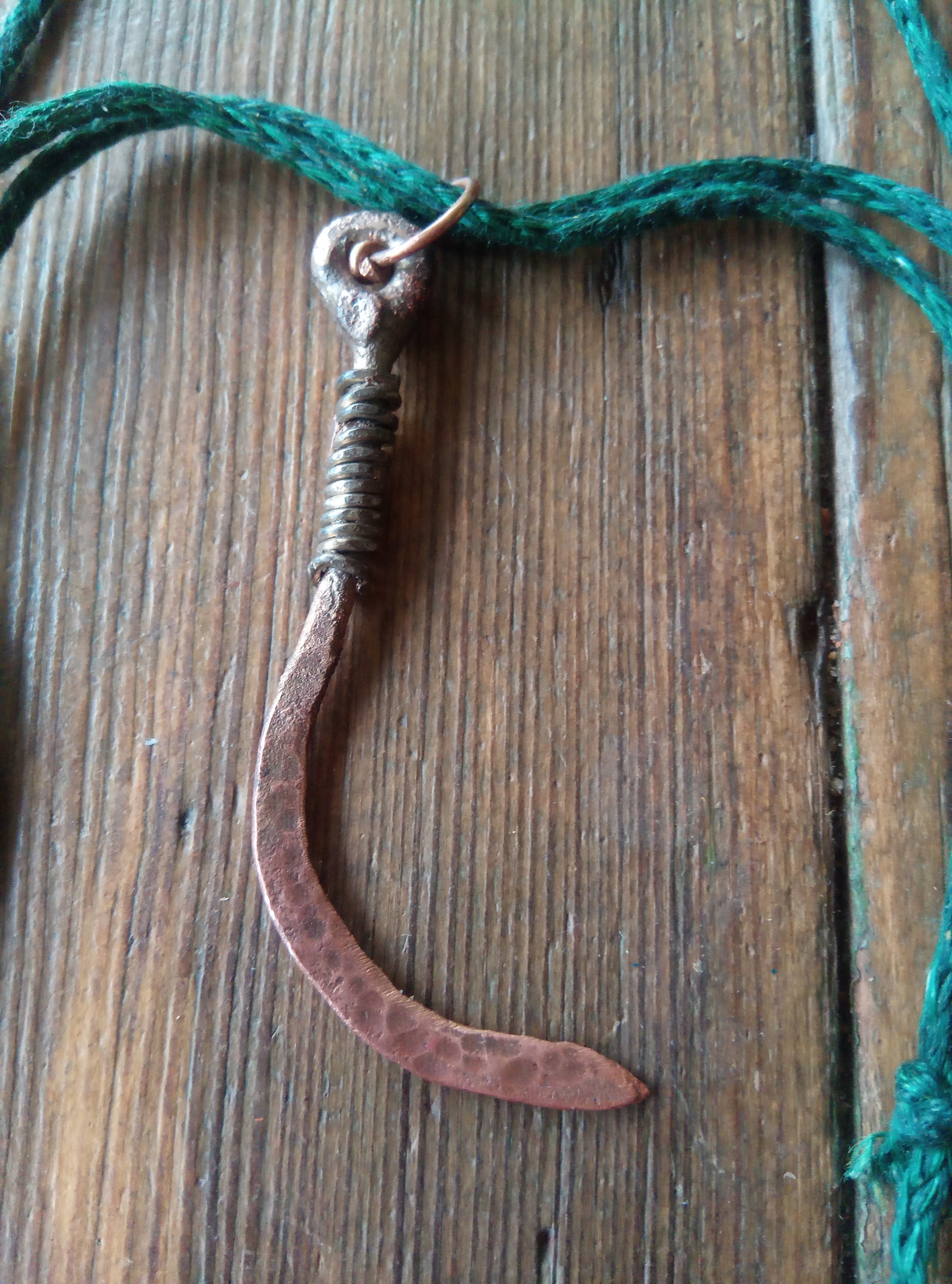 Necklace Pendant Copper Sickle as a Sign of White Magic - Etsy
