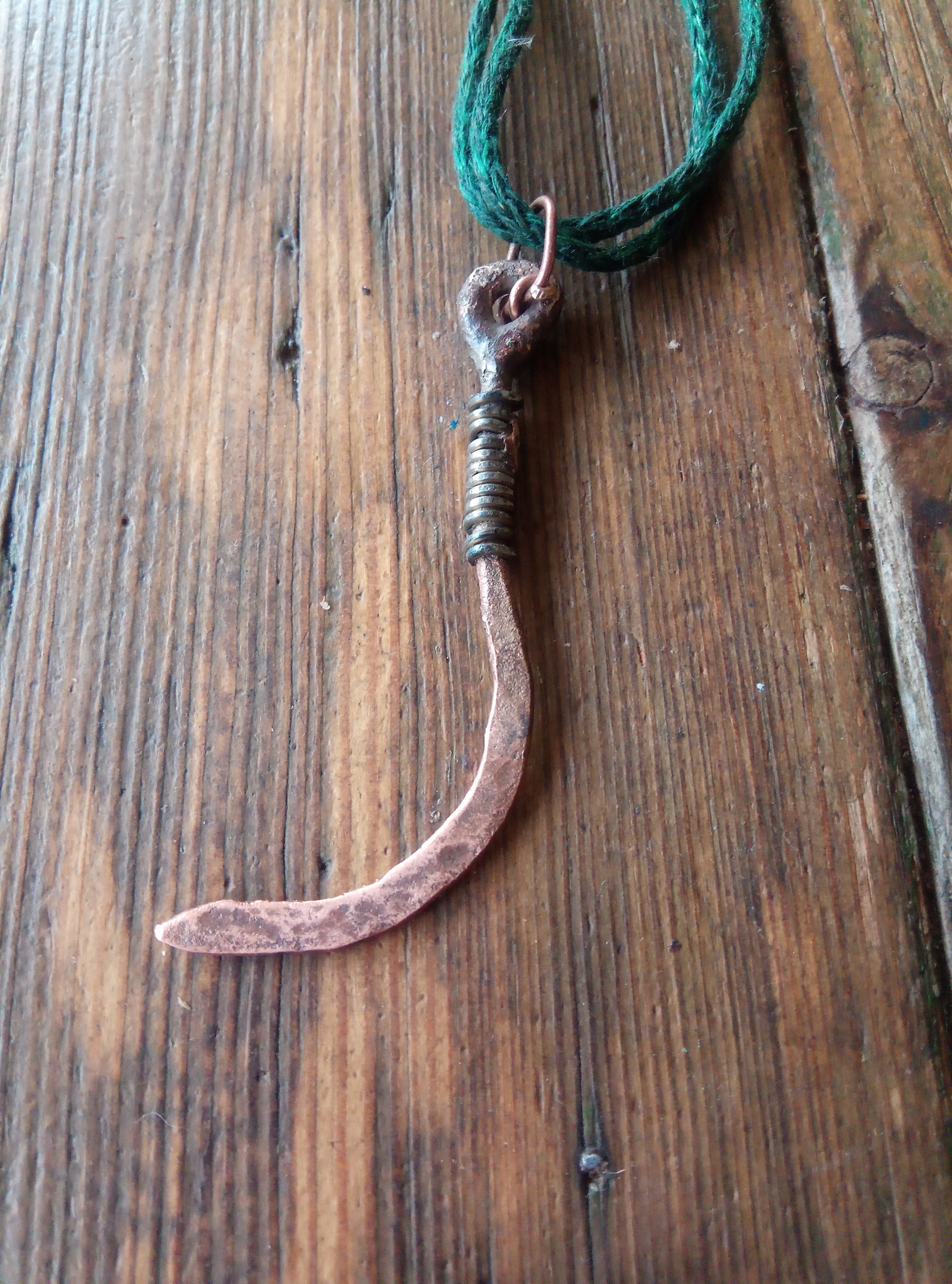 Necklace Pendant Copper Sickle as a Symbol of White Magic - Etsy