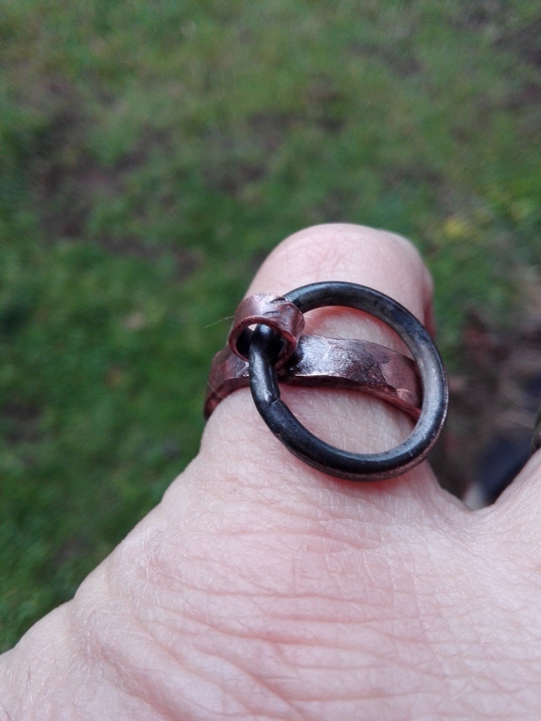 Ring of O Made of Copper and Steel, Fetish Ring - Etsy