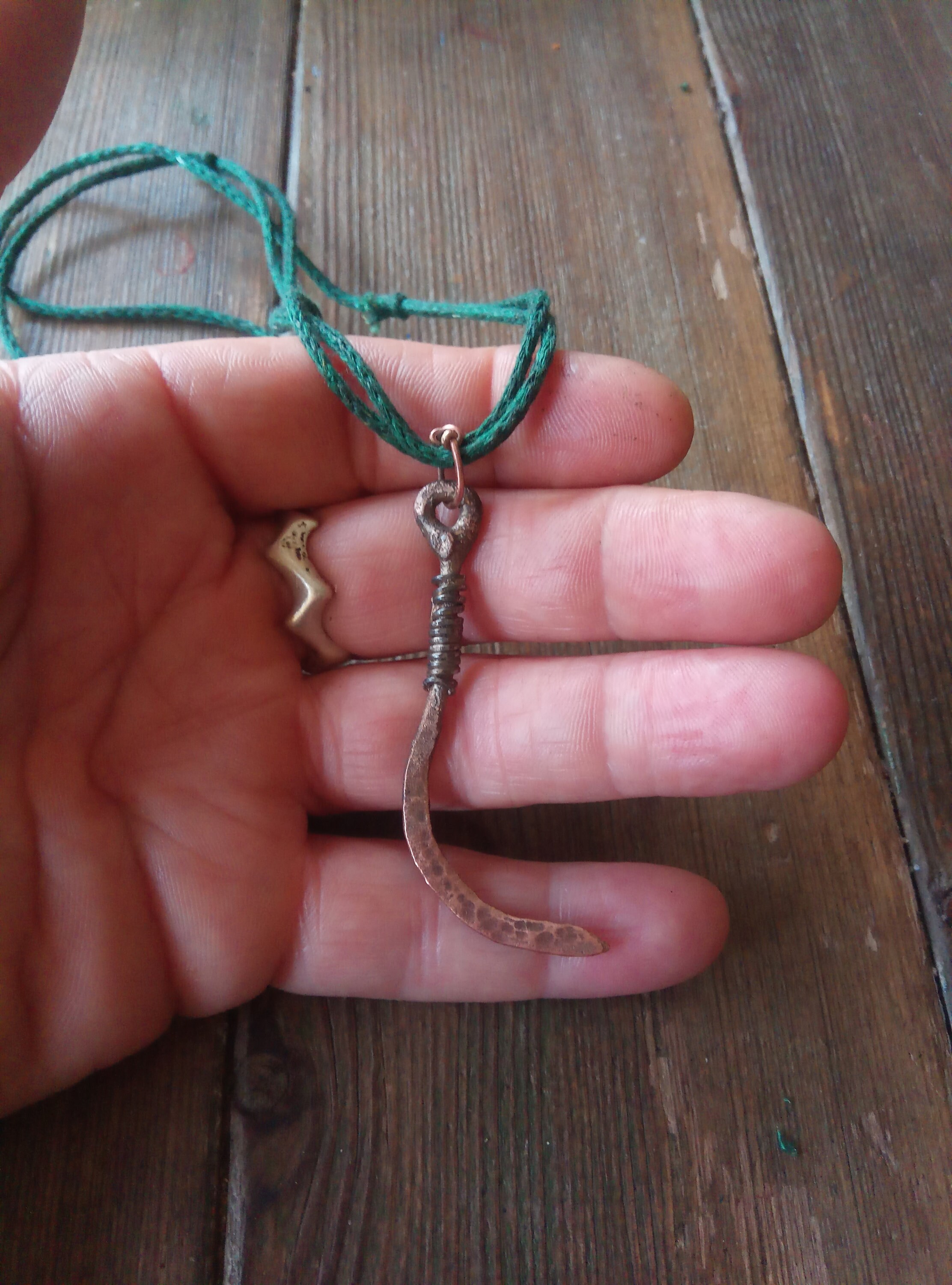 Copper Sickle Pendant as a Symbol of White Magic - Etsy