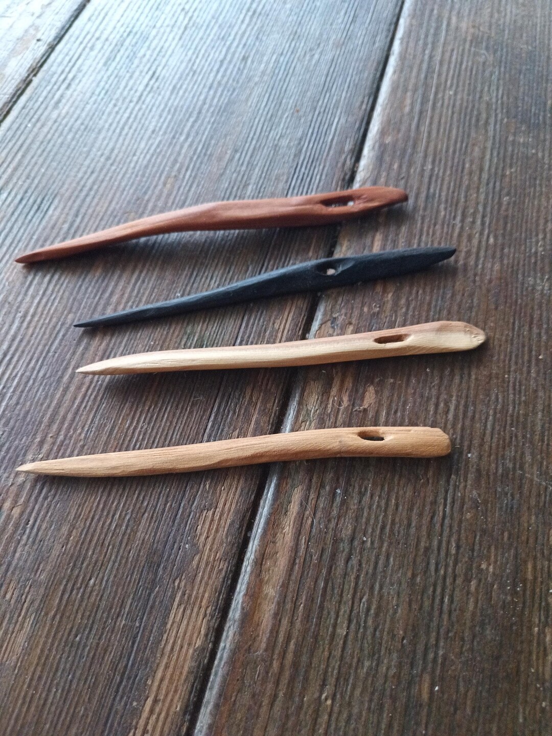 Wooden Needles for Nalbinding or Sewing Wool. Wooden Needles, Viking ...