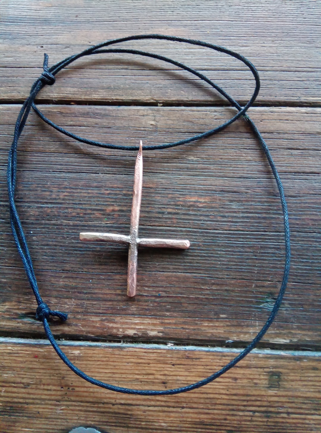 Peter's Cross Made of Copper, St. Peters Cross Necklace - Etsy