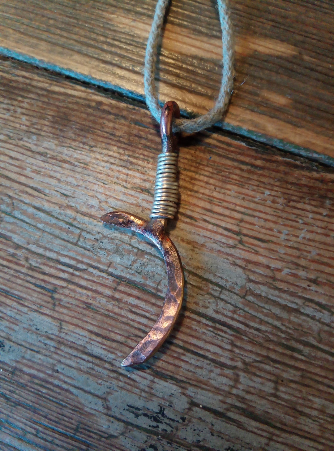 Copper Sickle Pendant as a Symbol of White Magic - Etsy