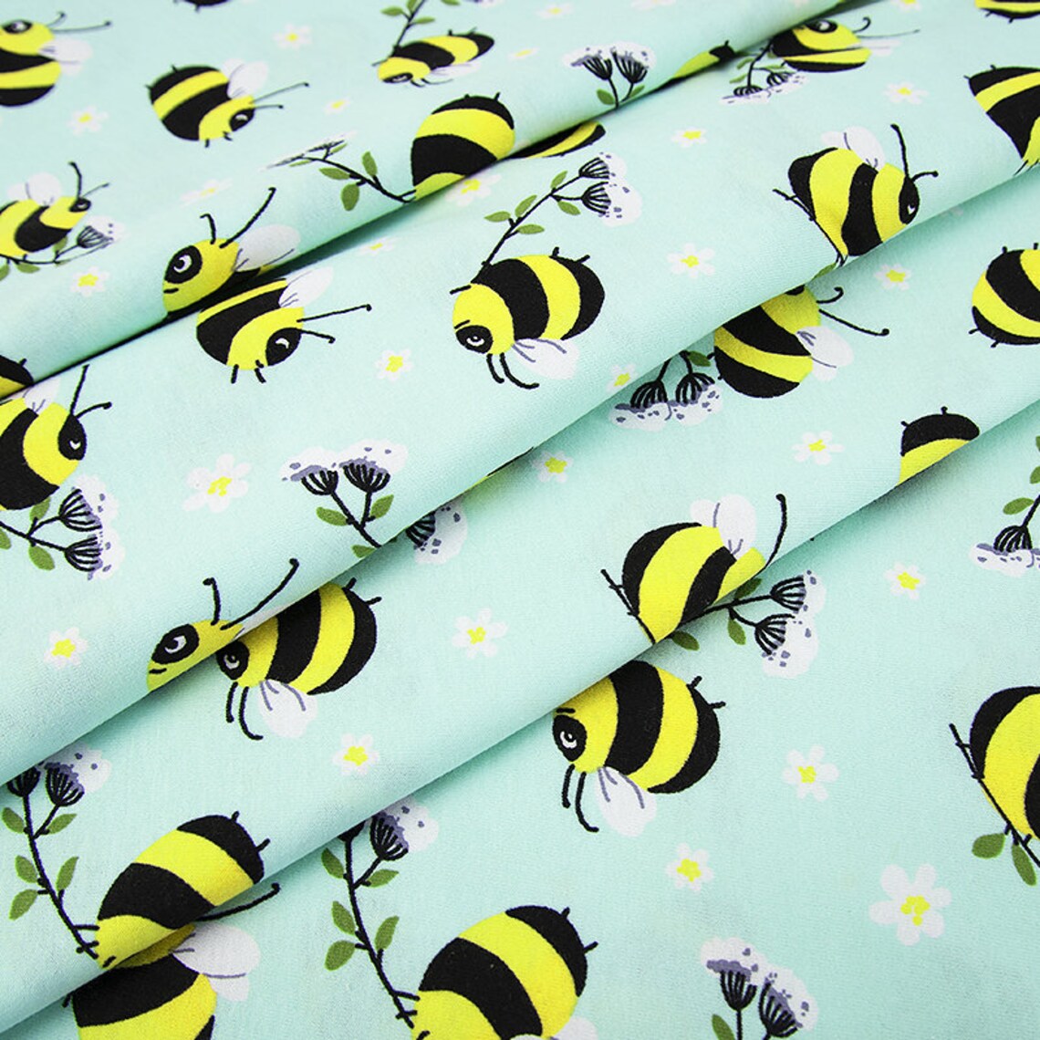 BEE FABRIC knit fabric by the yard insect fabric Quilt fabric | Etsy
