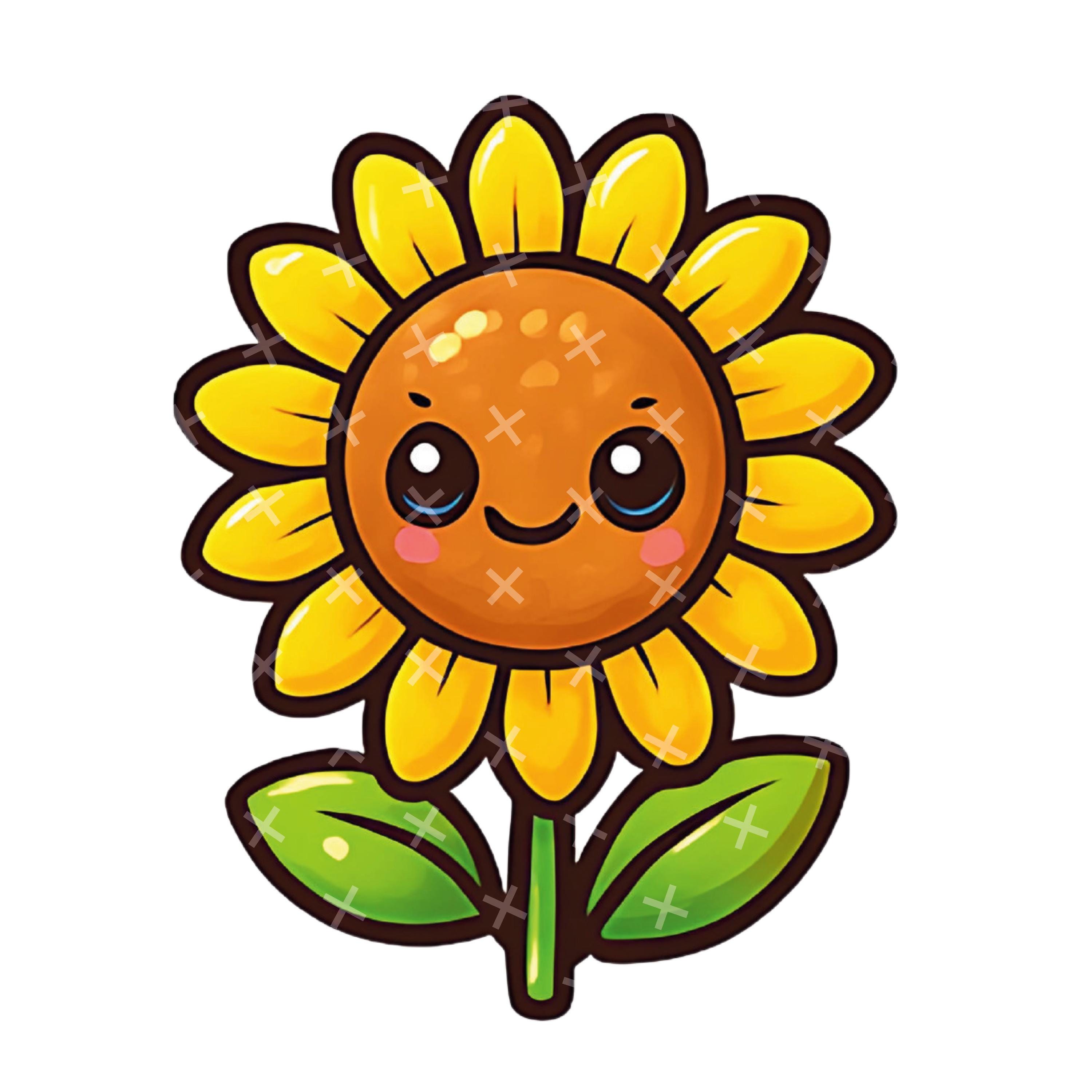 Kawaii Spring Clipart PNG & JPG Bundle - Etsy