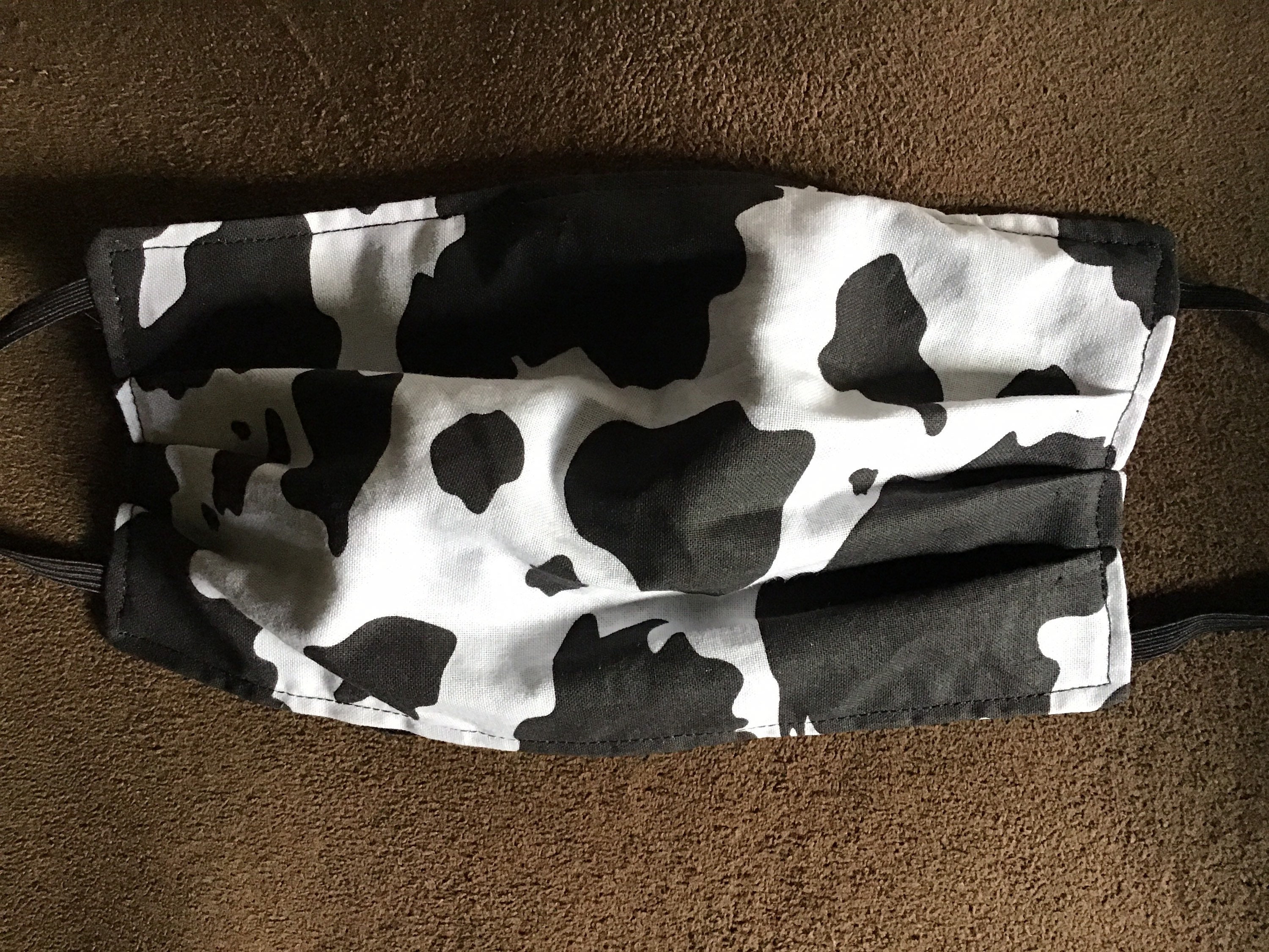 Cow Print Face Mask - Etsy