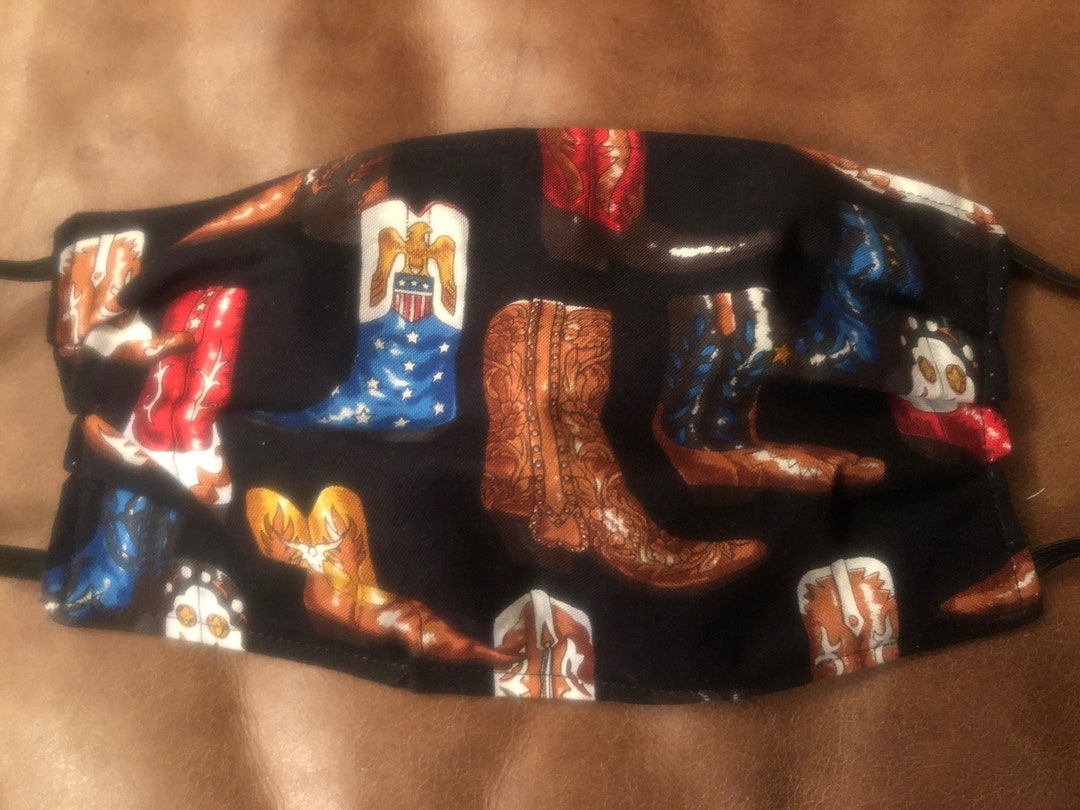 Cowboy Boots Handmade Face Mask - Etsy