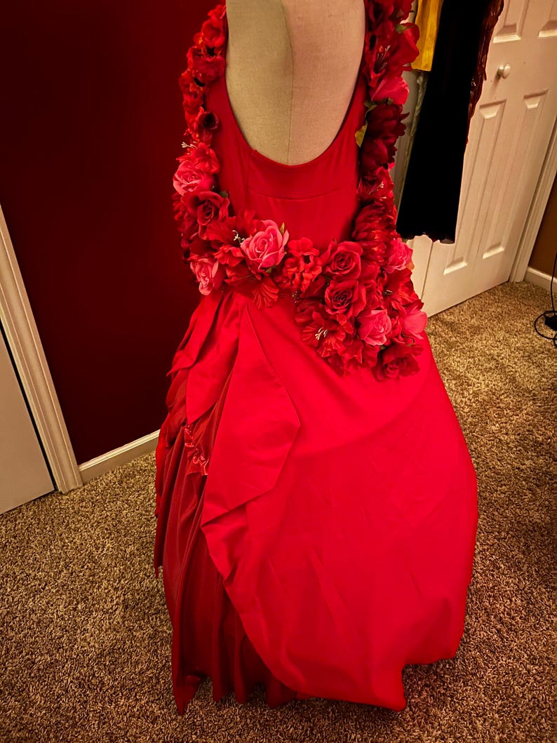 Red Ballgown Belle Cosplay Costume - Etsy