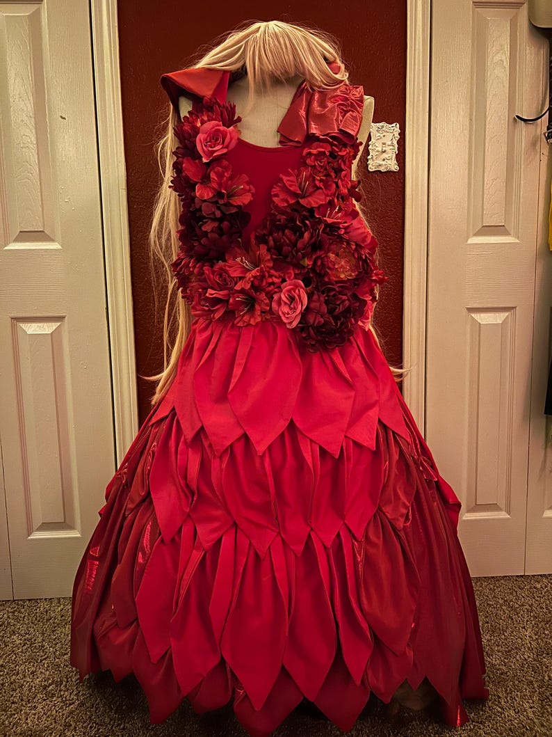 Red Ballgown Belle Cosplay Costume - Etsy